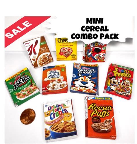 Printable 16 Breakfast Cereal Pack Doll Toys Diy Instant Download