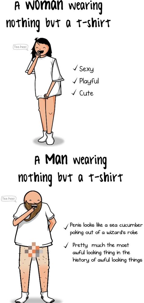 Women Wearing Nothing But A Shirt