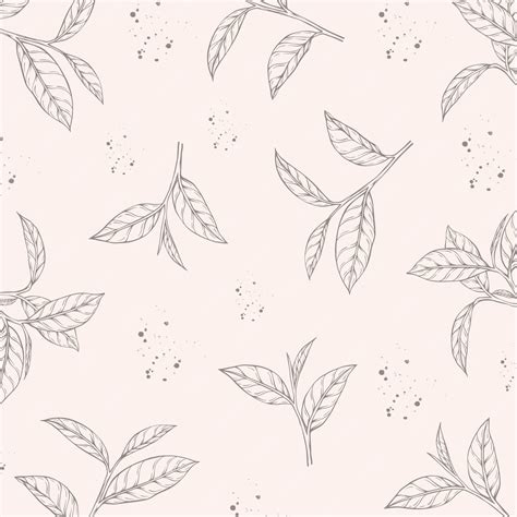 Composition Tea Leaves Premium Vector