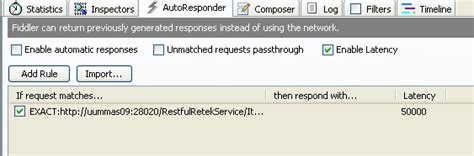 Networking Fiddler Autoresponder Add Latency Rule Not Working Stack