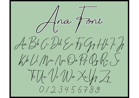 Ana Font Handwritten Font Script Fonts Cursive Font Svg Svg Fonts Signature Fonts Cricut