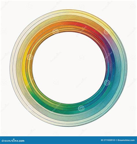 Empty Circle Frame On White Background Stock Illustration
