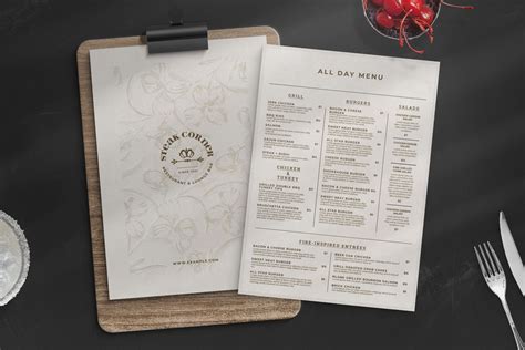 Rustic Restaurant Menu Template [psd] Brandpacks