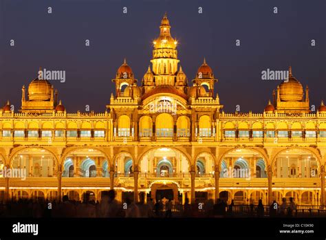 Maharaja Palace Mysore Palace Illumination At Night Mysore