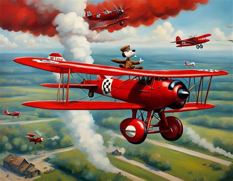 Snoopy Vs The Red Baron Realistic Air Battle Between Snoopy And