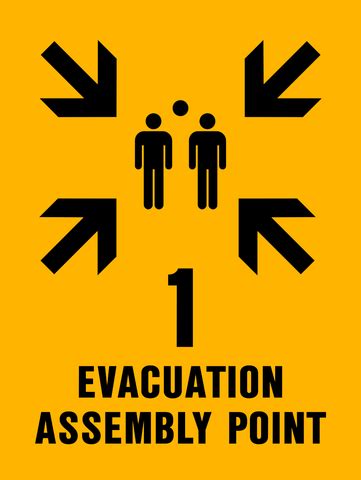 Evacuation Assembly Point Number Sign Western Safety Sign
