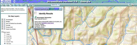 Streamstats Water Monitoring Site Analysis From Usgs Us