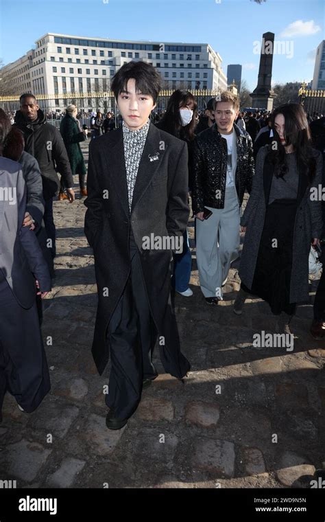 Karry Wang Attends Dior Fashion Show During The Paris Menswear Fall Winter 2024 2025 On January