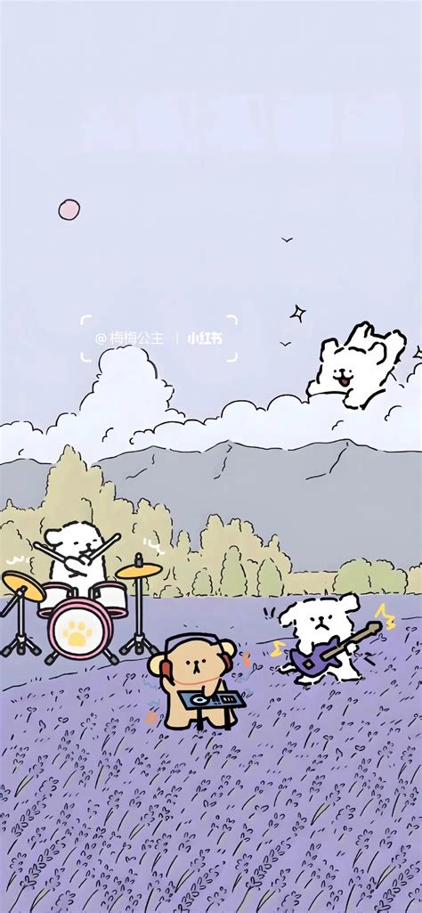 手机壁纸小狗乐队～