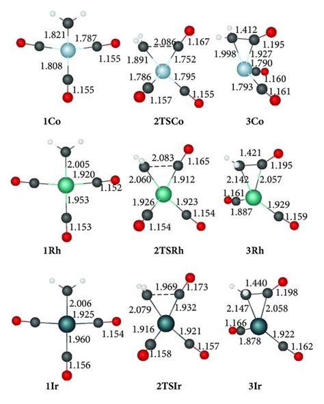 Computed Structures Of The Genuine Minima And Transition States