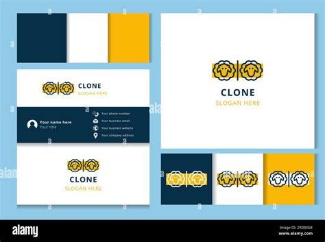 Clone Logo Design With Editable Slogan Branding Book And Business Card Template Stock Vector