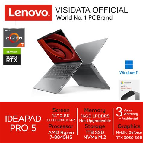 Jual Lenovo Ideapad Pro Id Ryzen Hs Gb Tb K Rtx Oled Ohs Shopee Indonesia
