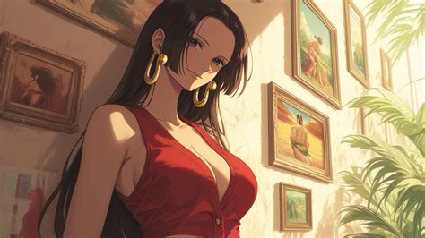 4k Hd Wallpaper Boa Hancock In An Art Gallery