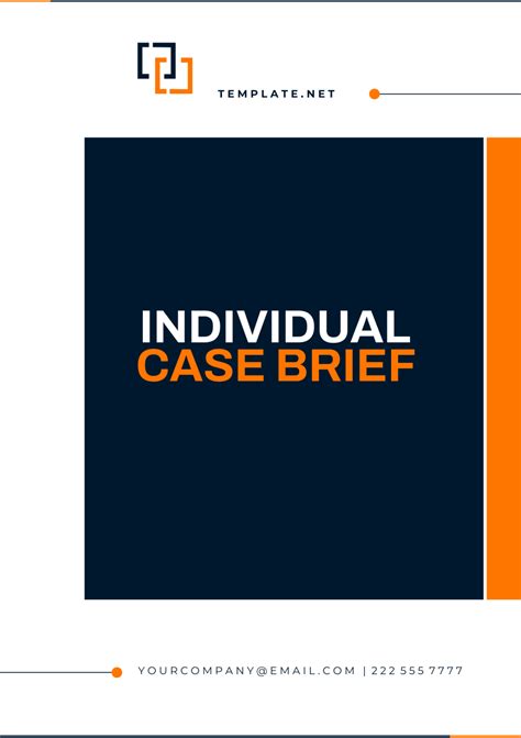 Free Individual Case Brief Template To Edit Online
