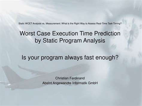Ppt Maximizing Real Time Task Performance With Static Wcet Analysis