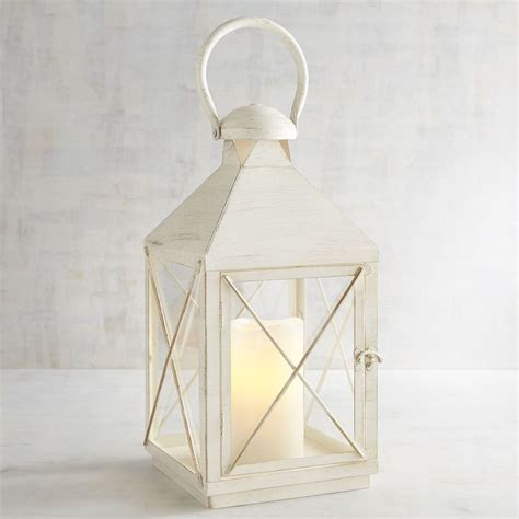 Bennett Medium White Metal Lantern Porch Wall Decor Decor Lanterns Decor