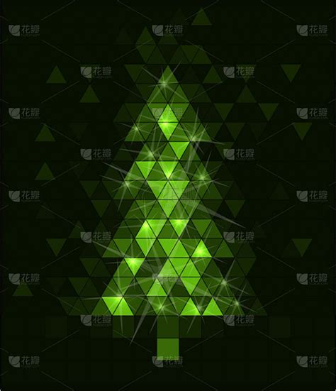 绿色光泽的耶诞树