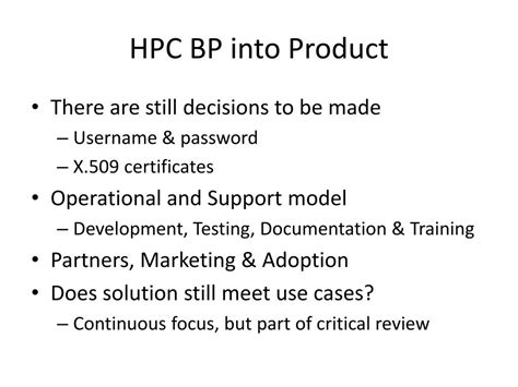 PPT The HPC Basic Profile PowerPoint Presentation Free Download ID