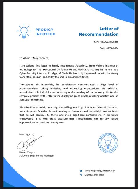 Aakash T V On Linkedin Cybersecurity Internship Recommendation Prodigyinfotech…