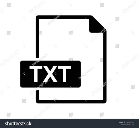 Txt File Icon Txt File Format Stock Vector Royalty Free 1500817442