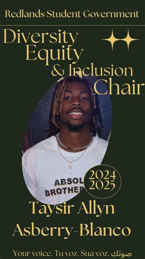 Redlands Student Government 2024 2025 Position Assumed Dei Chair