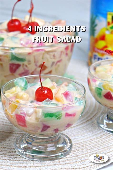 4 Ingredients Fruit Salad Recipe Pinoy Recipe At Iba Pa