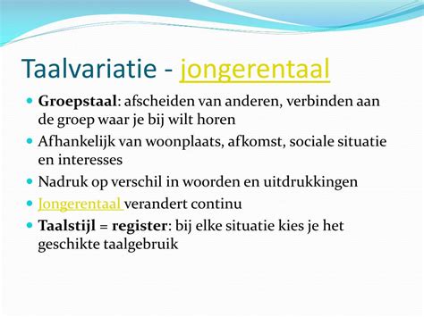 Ppt Taalvariatie En Taalverwerving Powerpoint Presentation Free