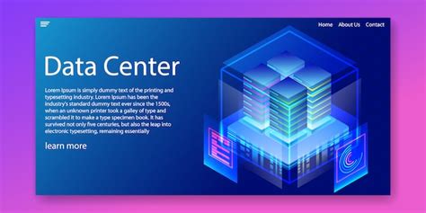 Premium Vector Data Center Enterprise Hosting Solutions Web Template