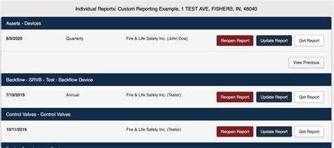 Individual Reports History Individual Reports History