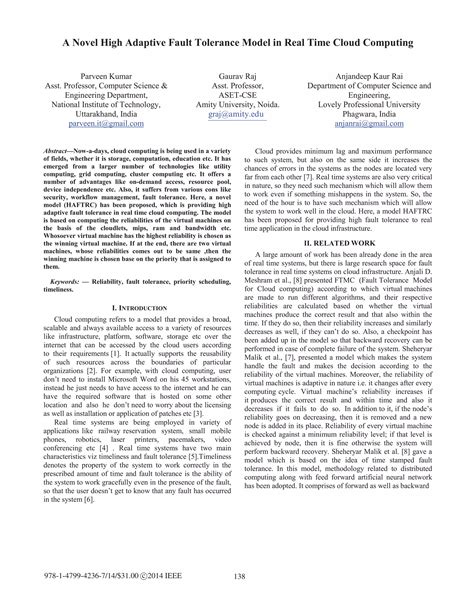 Fault Tolerance On Cloud Computing Pdf