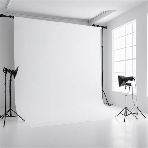 White Theme Empty Space Minimal Background Premium Ai Generated Image