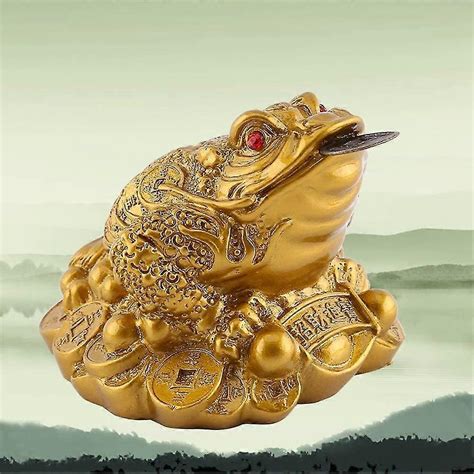 Wuzhou Lucky Frogtoad Feng Shui Toadfrog Treasure Pot Statue With