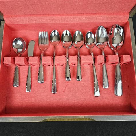 Lot 58 Vintage Imperial Usa Stainless Steel Flatware Set With