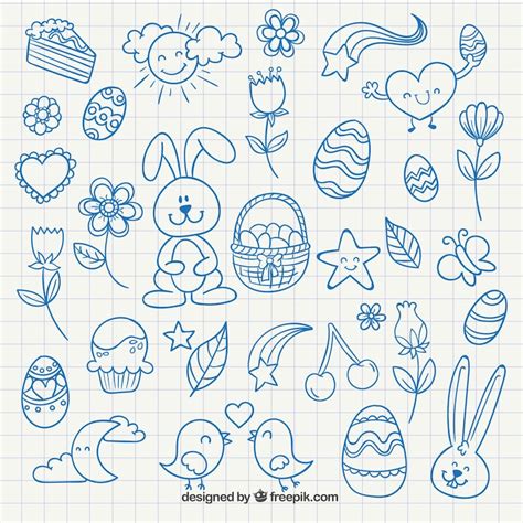 Easter Chicks Doodles Cute Easter Chick Chicken In The Doodle Style