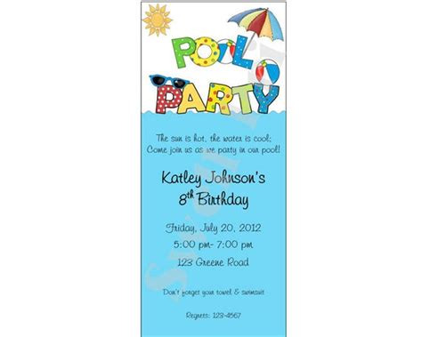 Einladung Geburtstag Poolparty Deutsch Geburtstag Wünsche