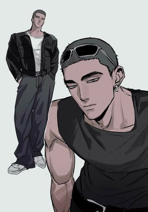 Buzzcut Character Art Male