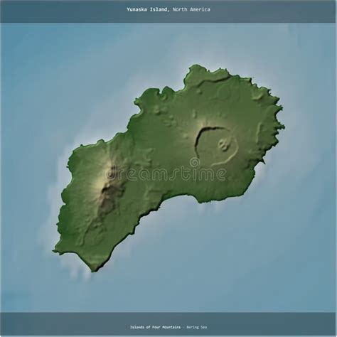 Yunaska Island United States Cropped To Square Physical Stock