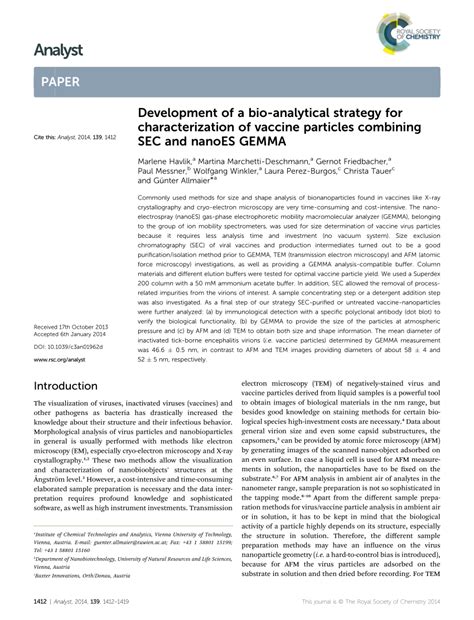 Pdf Development Of A Bio Analytical Strategy For Characterization Of