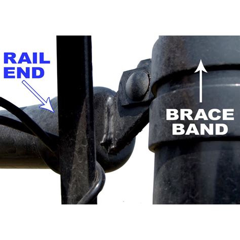 Black Chain Link Fence Top Rail End Top Rail Holds Chain Link Top Rail