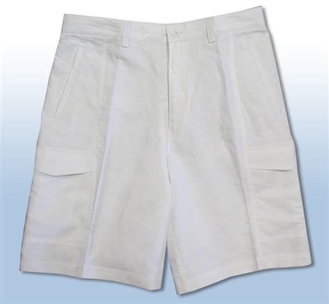 Cubavera Mens Linen Blend Cargo Shorts