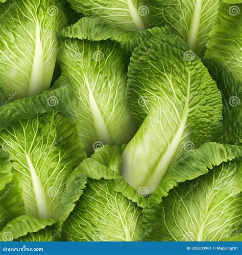Chinese Cabbage Pattern Ultra Realistic Stock Illustration