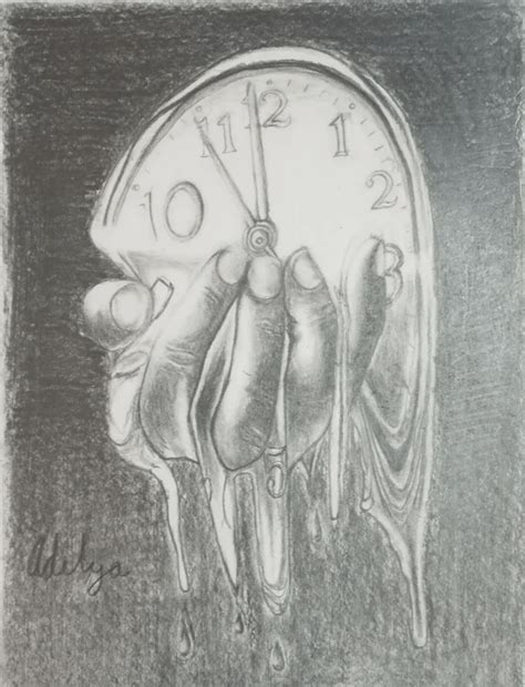 Melting Clock Drawing Reference Drawing Rdrawings