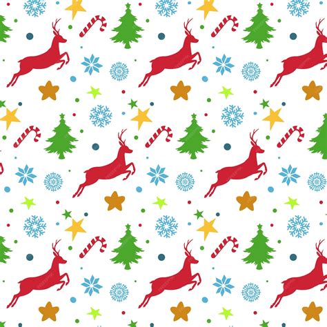 Free Vector Colourful Christmas Pattern Design Background