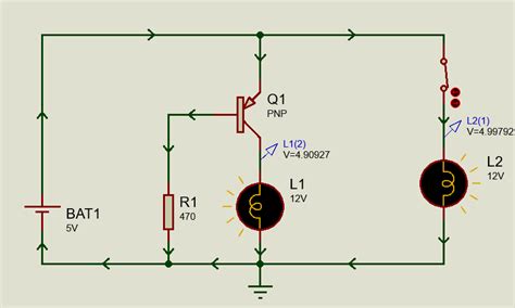 Resistors The Pnp Transistor As A Switch From A Single Source In The