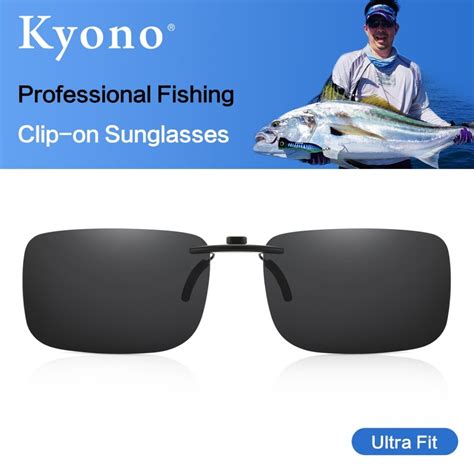 Kyono Photochromic Eyewear Polarized Night Vision Clip On Sunglasses