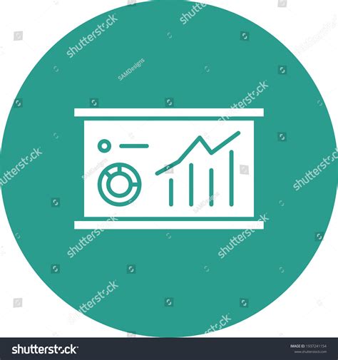 Statistics Graoh Diagram Analytics Icon Vector Stock Vector Royalty