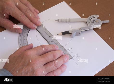 Mathematical Equation To Illustrate The Use Of A Formula To Show The Area Of A Circle Stock