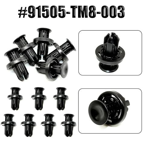 12pcs Car Under Cover Retainer Clips Nylon 91505tm8003 For Honda Bumper