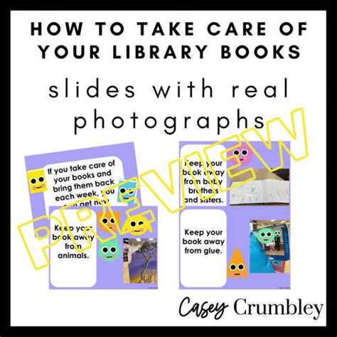 How To Take Care Of Library Books Presentation Posters Lesson Editable