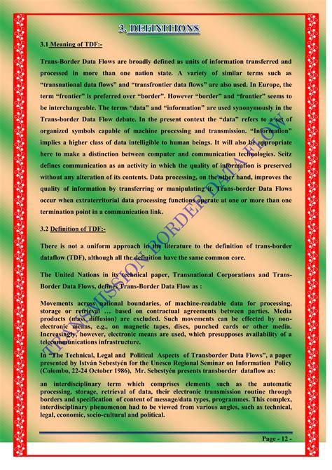 Trans Border Data Flow Pdf